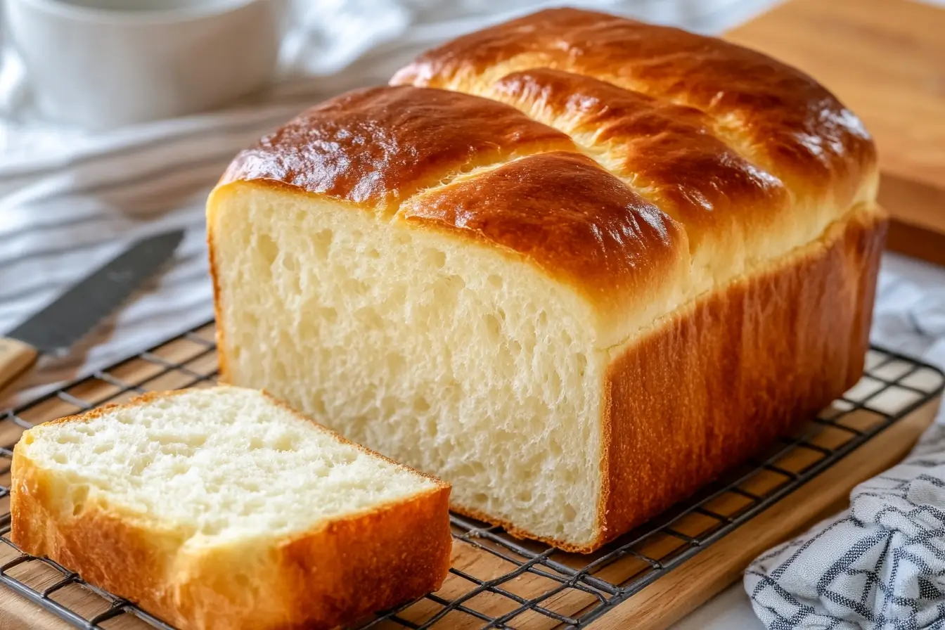 Soft and Fluffy White Bread Loaf - Ritzy recipes