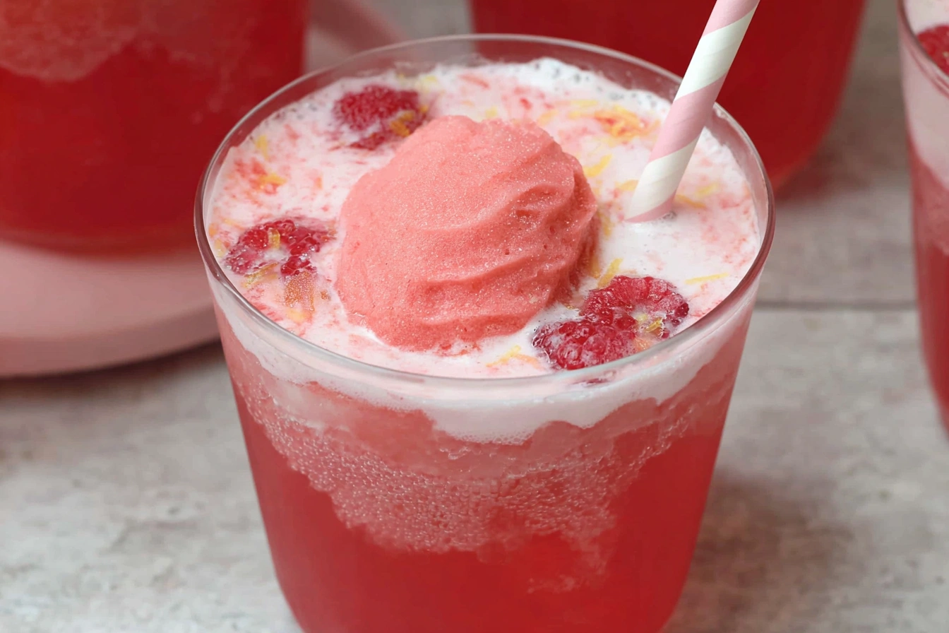 Raspberry Sherbet Party Punch – Easy 3-Ingredient Recipe - Ritzy recipes