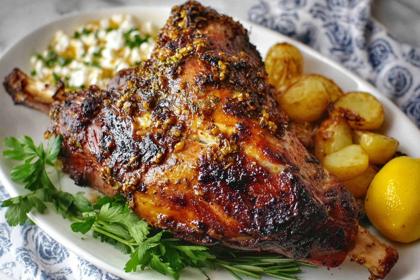 Greek Leg of Lamb – Juicy, Herby, and Perfectly Roasted - Ritzy recipes