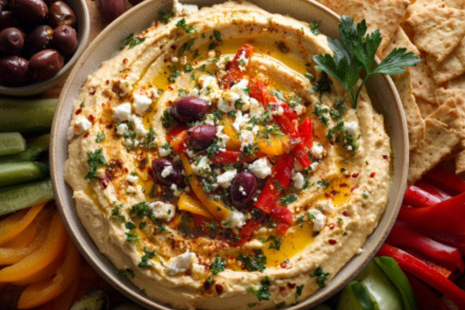 Hummus with Toppings: A Delicious and Customizable Snack for Everyone ...