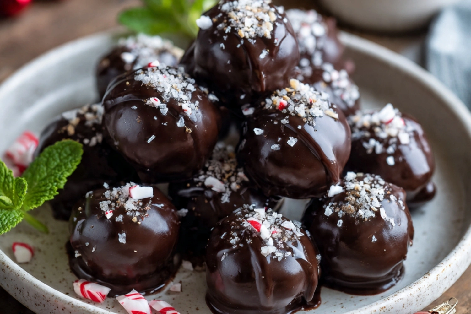 Dark Chocolate Peppermint Truffles – A Minty, Decadent Holiday Treat ...