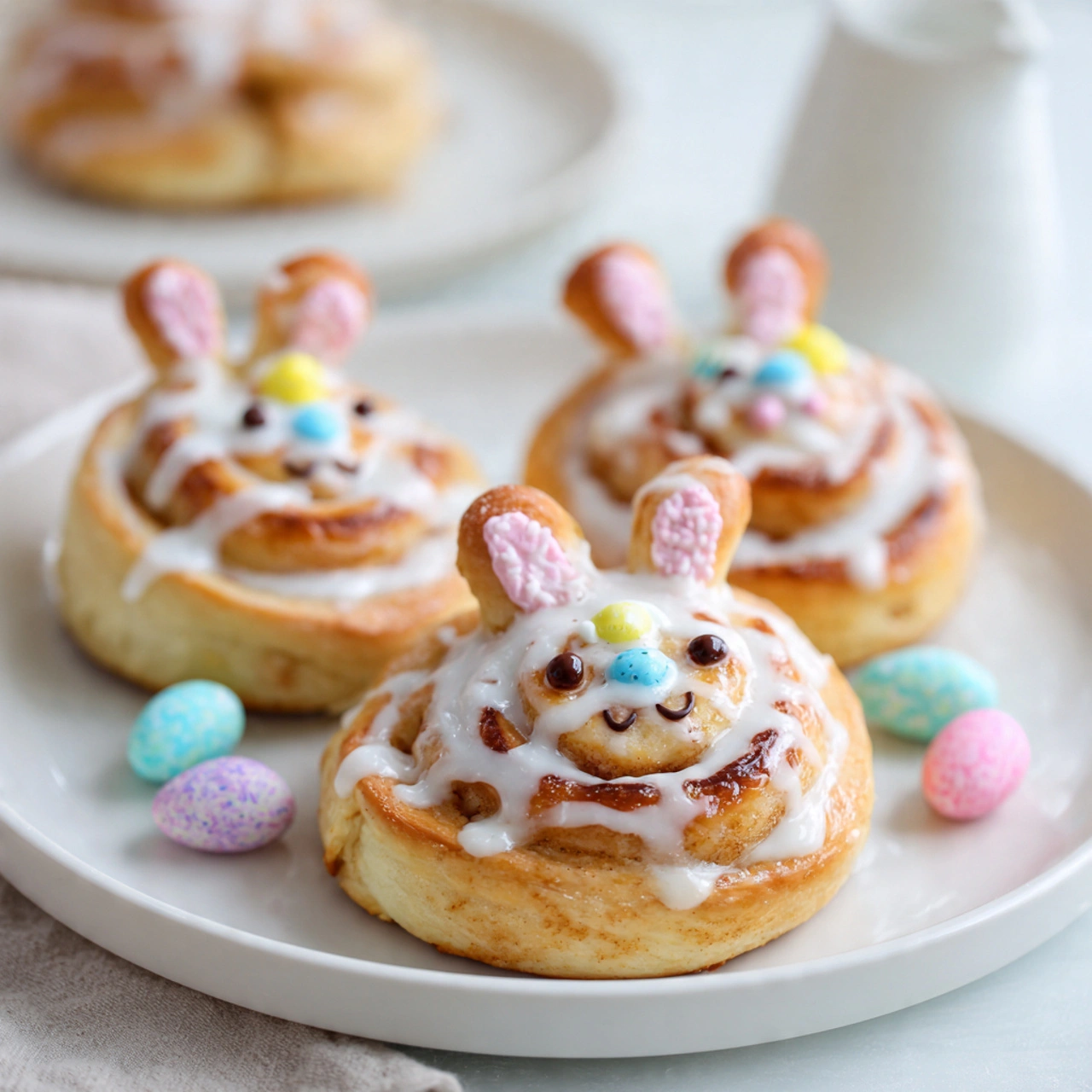 Easter Bunny Cinnamon Rolls – Adorable Easter Breakfast Idea