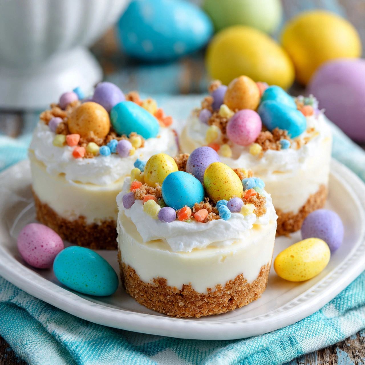 Easter No‑Bake Mini Cheesecakes (Easy, Colorful & Family‑Friendly ...