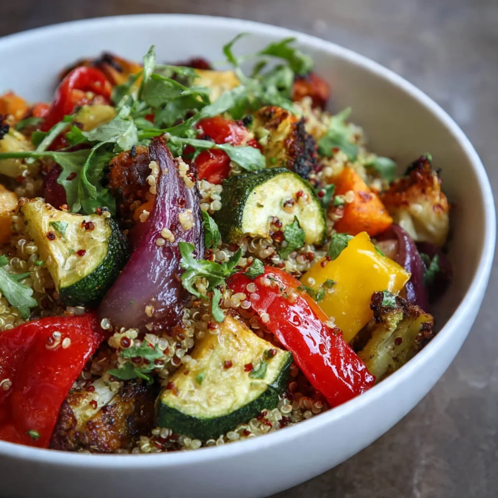 Roasted Veggie Quinoa Salad (Fresh, Healthy & Full of Flavor) - Ritzy ...