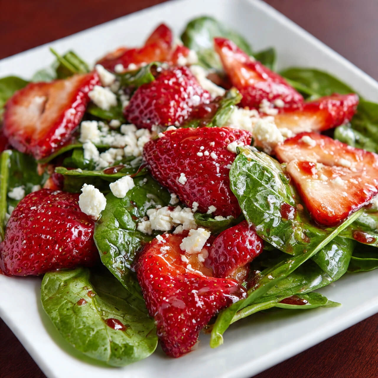 Strawberry Feta Spinach Salad (With Creamy Strawberry Poppy Seed ...